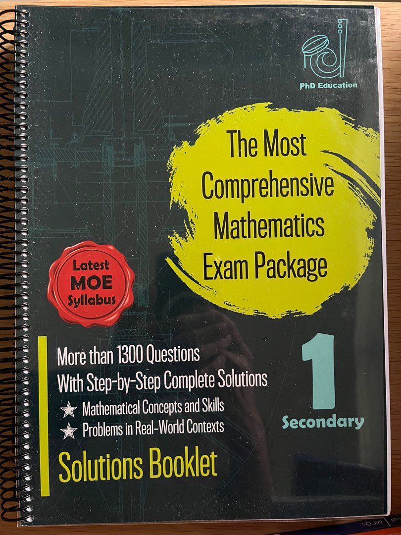 Secondary 1 Mathematics Exam Package Solutions Booklet, Hobbies & Toys ...