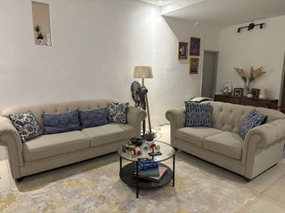 FELLA DESIGN Fabric 2 Seater Sofa Brown Colour / FELLA DESIGN Kain Sofa ...