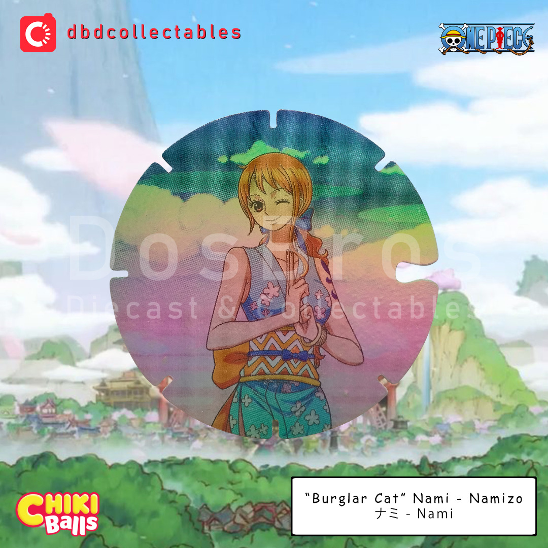 TAZOS Chiki Coins 2025 One Piece NAMI Wave 2 HOLOGRAM Wano Arc SKY ...