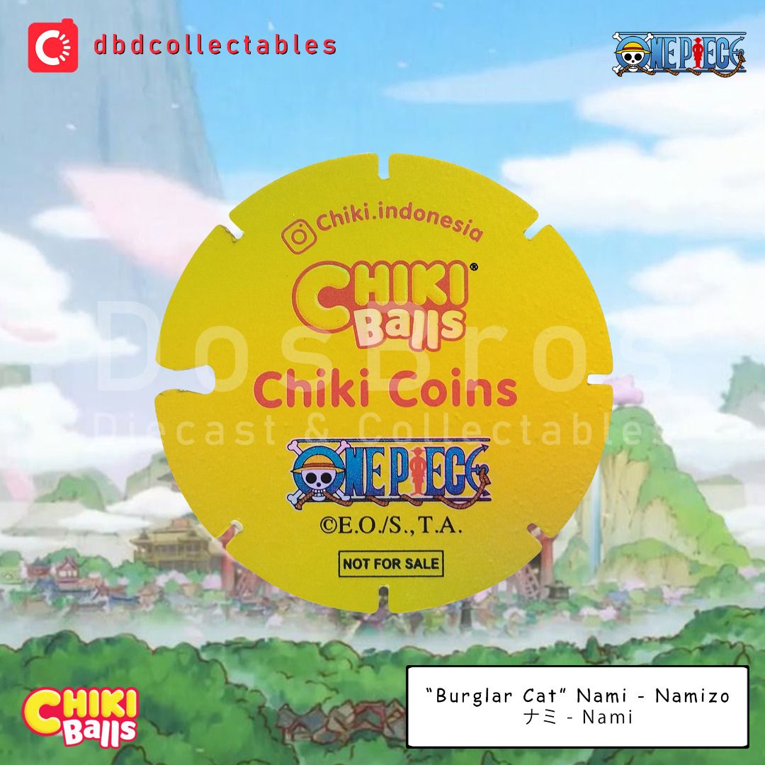 TAZOS Chiki Coins 2025 One Piece NAMI Wave 2 HOLOGRAM Wano Arc SKY ...