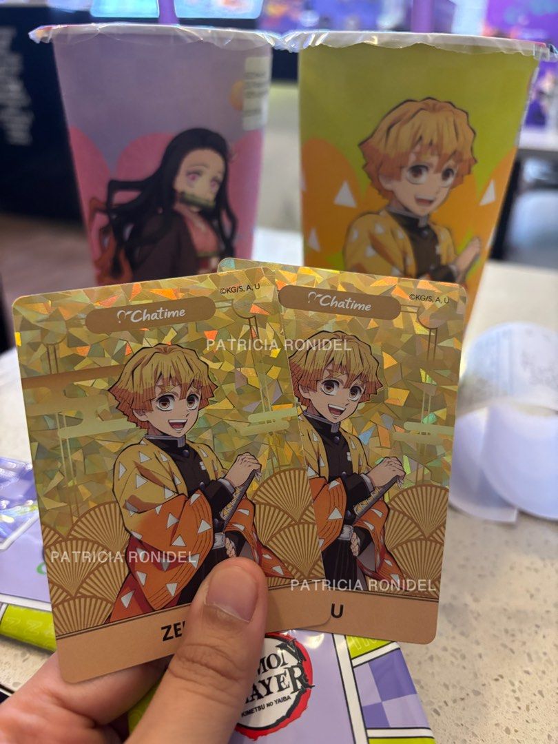 [TRADE] Chatime x Demon Slayer Blind Pack Card - Zenitsu, Hobbies ...