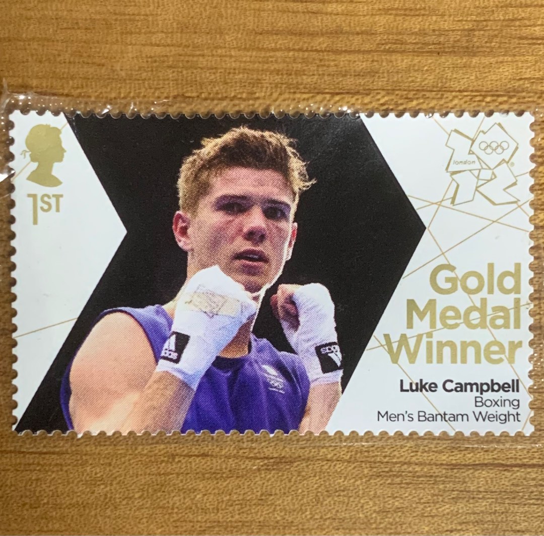 UK London Olympics boxing champion gold medal stamp mint (adhesive type ...