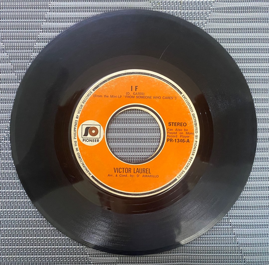 Victor Laurel - If / Someone Who Cares - Philippines OPM Music Vinyl ...