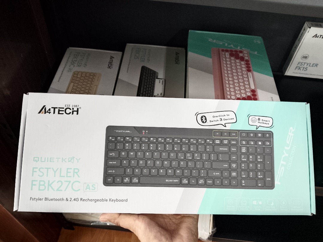 A4Tech FBK27C AS Fstyler Bluetooth & Wireless Rechargeable QuietKey ...
