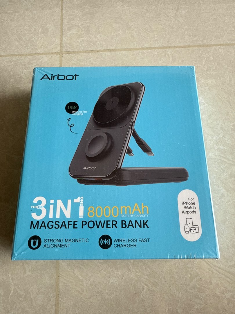 Airbot 3-in-1 MagSafe Power Bank 8000mAh, Mobile Phones & Gadgets ...