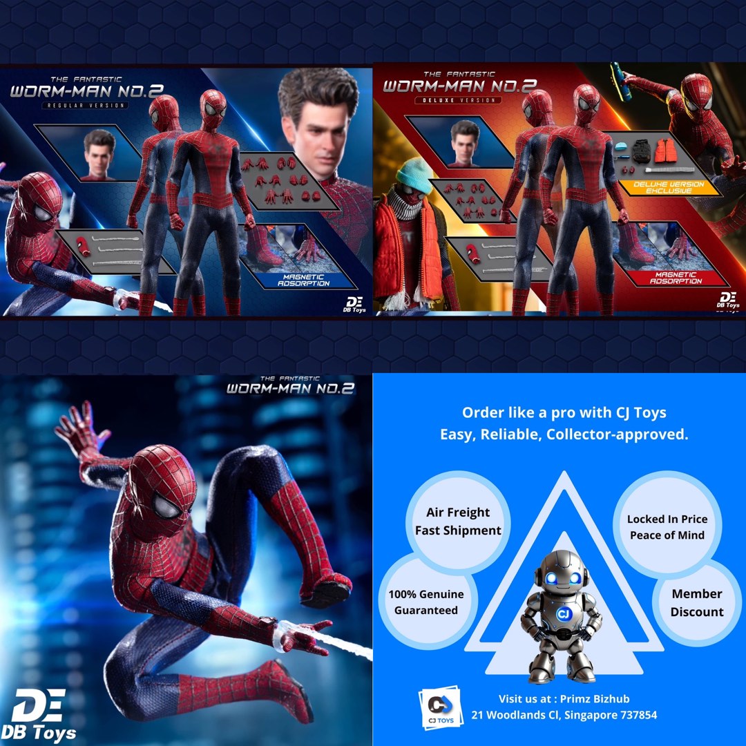 DB TOYS X 6IN STUDIO THE FANTASTIC WORM-MAN no.2 THE AMAZING SPIDER-MAN ...