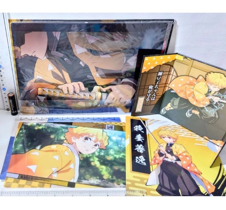 Demon Slayer (Zenitsu) Official Anime Bundle Set - Shikishi art board ...