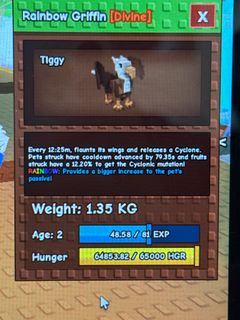 Grow a Garden 6 Griffin for 50 cent CHEAPEST, Video Gaming, Gaming ...