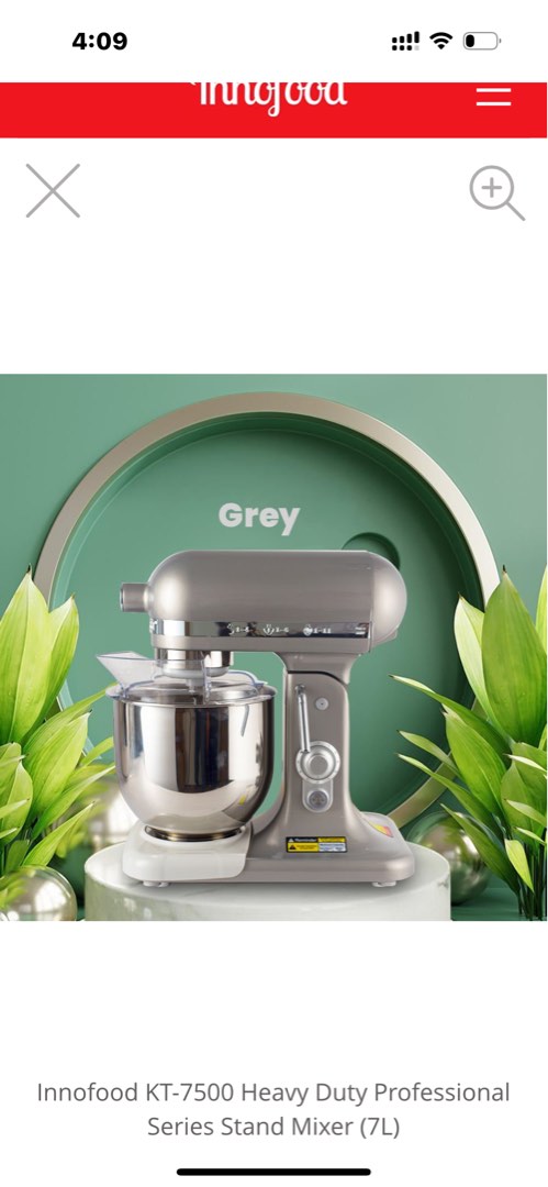 Innofood KT-7500 Heavy Duty Professional Series Stand Mixer (7L), TV ...