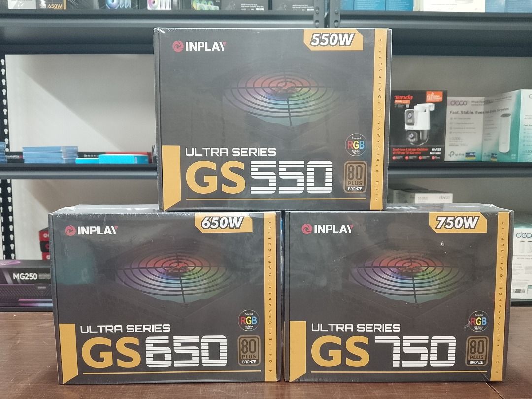 Inplay GS550-Ultra Black RGB ATX Power Supply 550W True Rated 80Plus ...