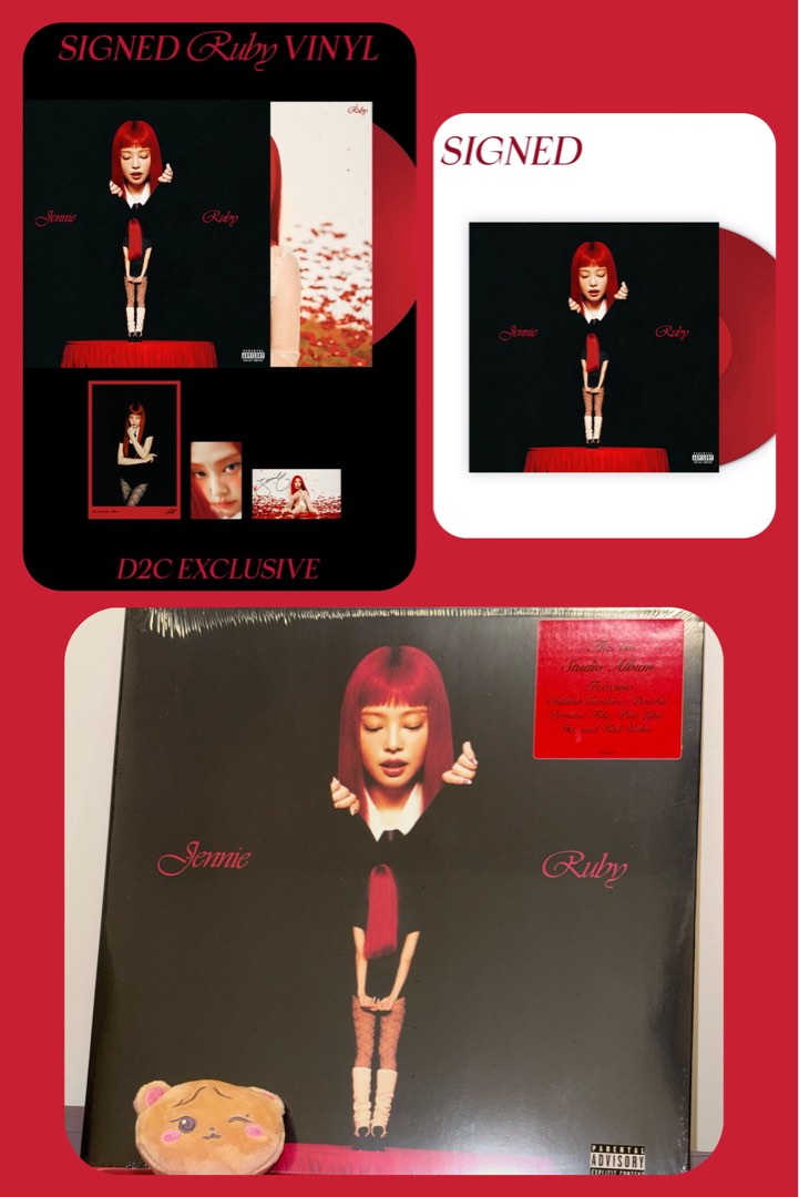 《現貨》全新JENNIE UK Signed Ruby Vinyl - D2C Exclusive限量版英國親簽Signed Insert Card黑膠唱片只此一張英國官網已經售罄JENNIE ...