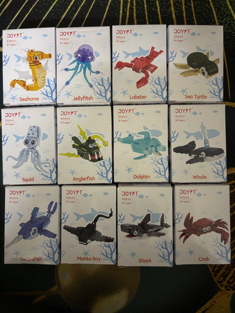 Limited Edition Lego Eco Joyit Mini Sea Animals Hidupan Laut Block ...