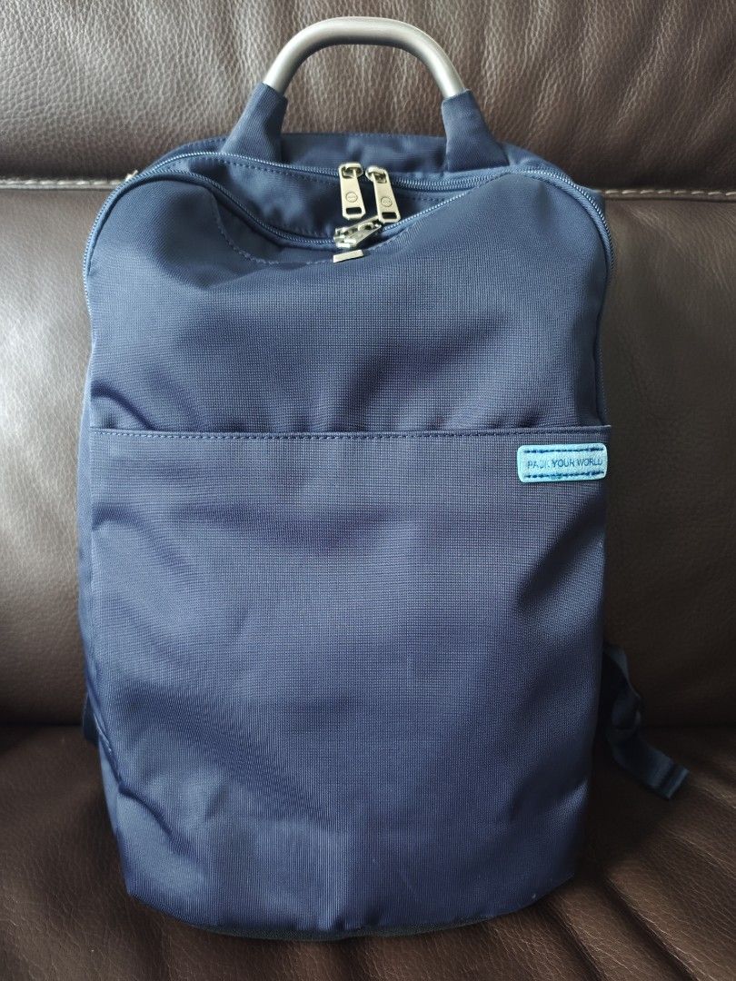 Navy Blue Backpack, Men's Fashion, Bags, Backpacks on Carousell