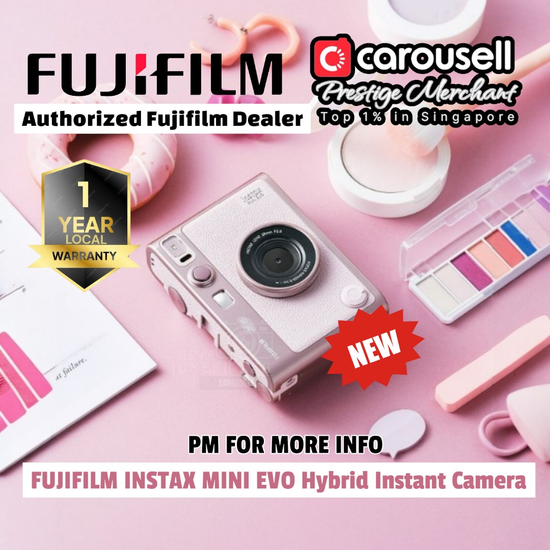 FUJIFILM INSTAX MINI EVO PINK COLOUR (GENTLE ROSE) |Fujifilm Mini Evo ...