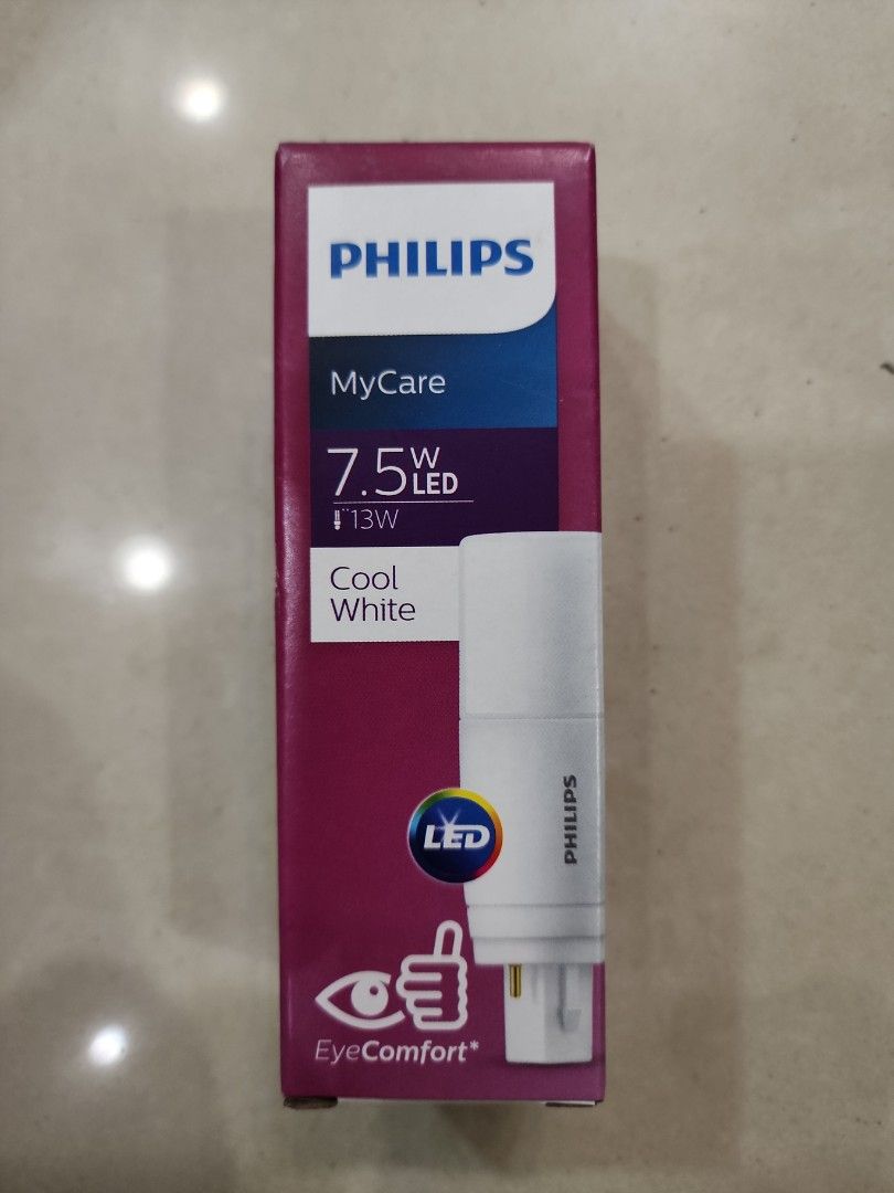 Philips MyCare LED PLC 7.5W Cool White, Furniture & Home Living, Lighting & Fans, Lighting on ...