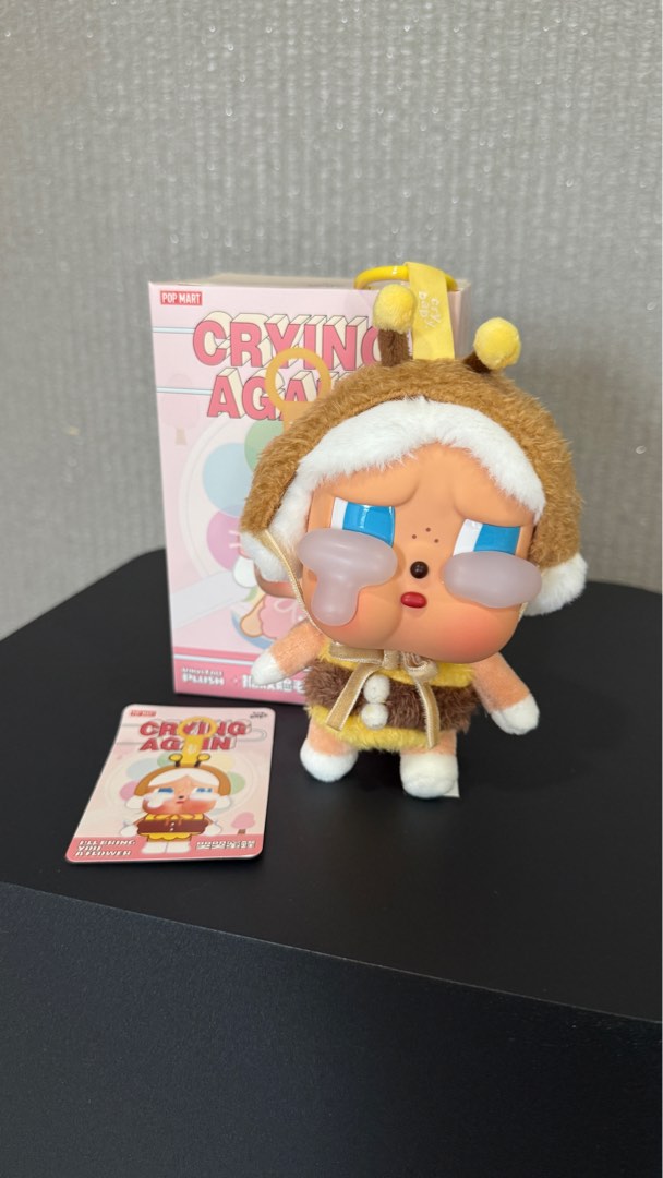 POP MART Crying Baby Bee Plushie, Hobbies & Toys, Toys & Games on Carousell