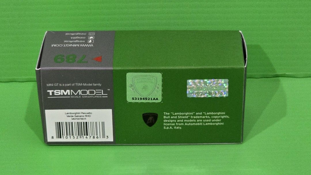 TSM Model Mini GT Lamborghini Revuelto Verde Selvans, Hobbies & Toys ...