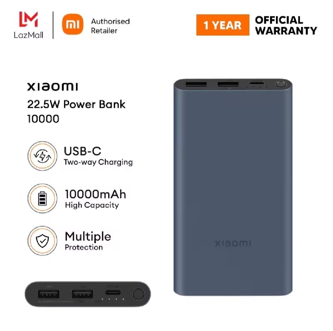 Xiaomi Power Bank 22.5W 10000mAh Portable & Compact Charging , brand new seal, 1 year local ...