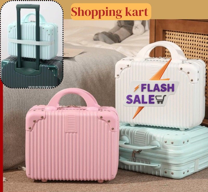 14-Inch Hard Shell Mini Suitcase | Hand Carry Cosmetic Travel Bag ...