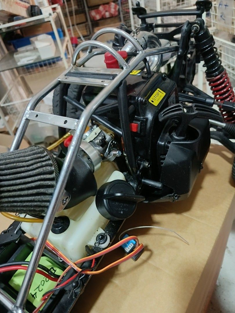 1/5 RC Car Rovan Upgraded 5B 45cc Gas Petrol Engine Steel rollcage HPI ...