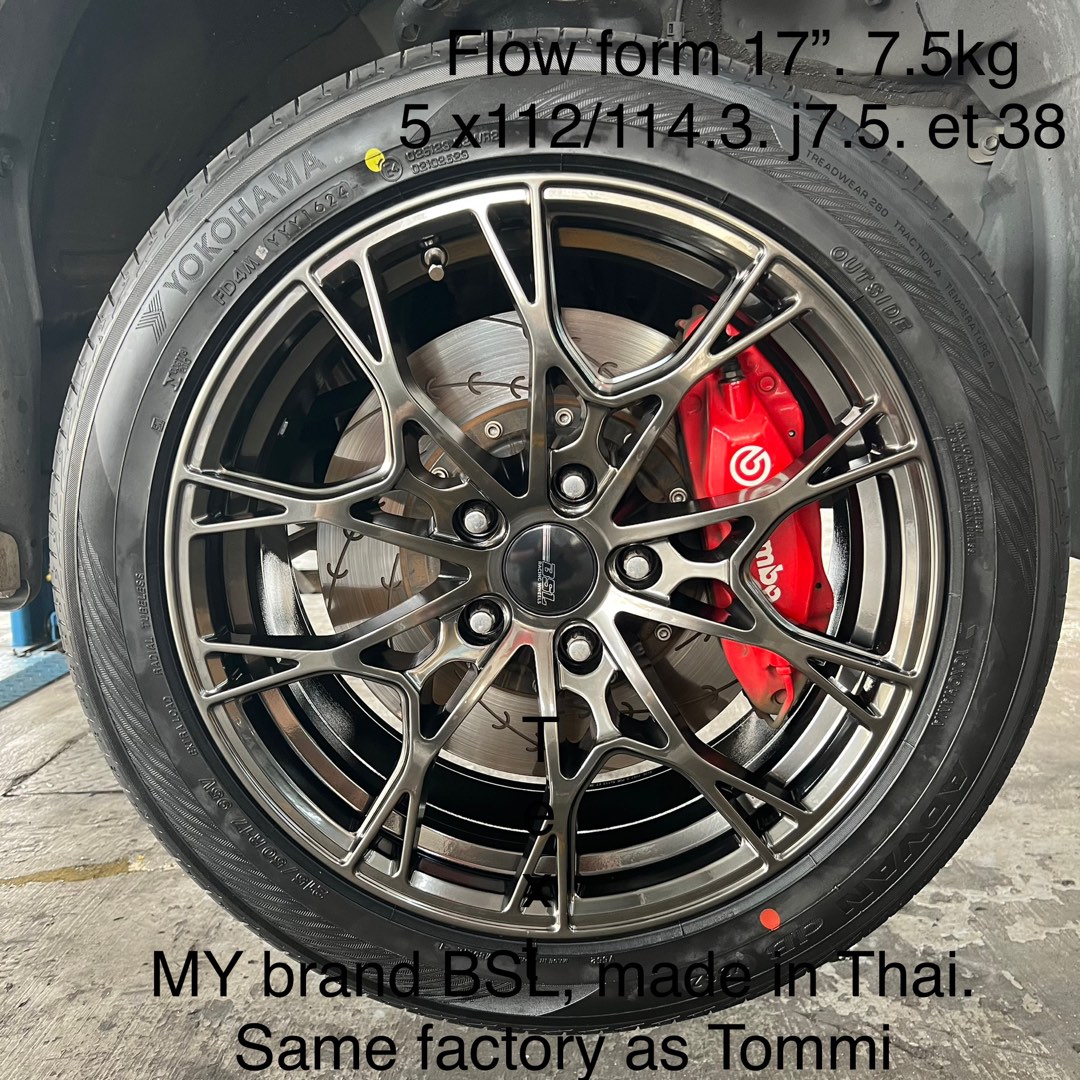 17” rim with tyre and 4 pot BBK, Car Accessories, Tyres & Rims on Carousell