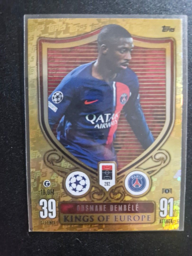 [$1 special offer] topps match attax psg kings of Europe dembele ...