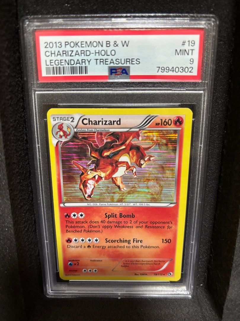2013 Pokemon B&W Charizard Holo Legendary Treasures PSA 9, Hobbies ...