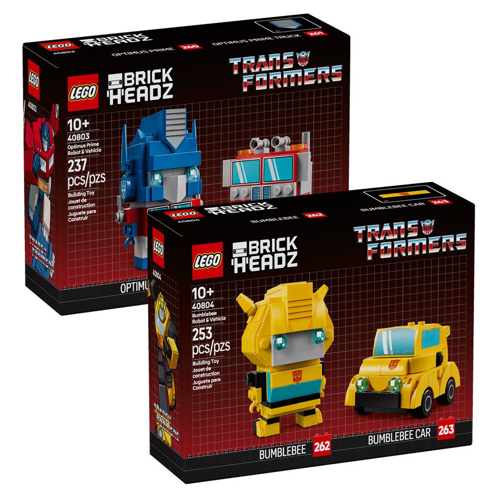[2 Set Bundle] LEGO 40803 + 40804 - Brickheadz - Transformers G1 ...