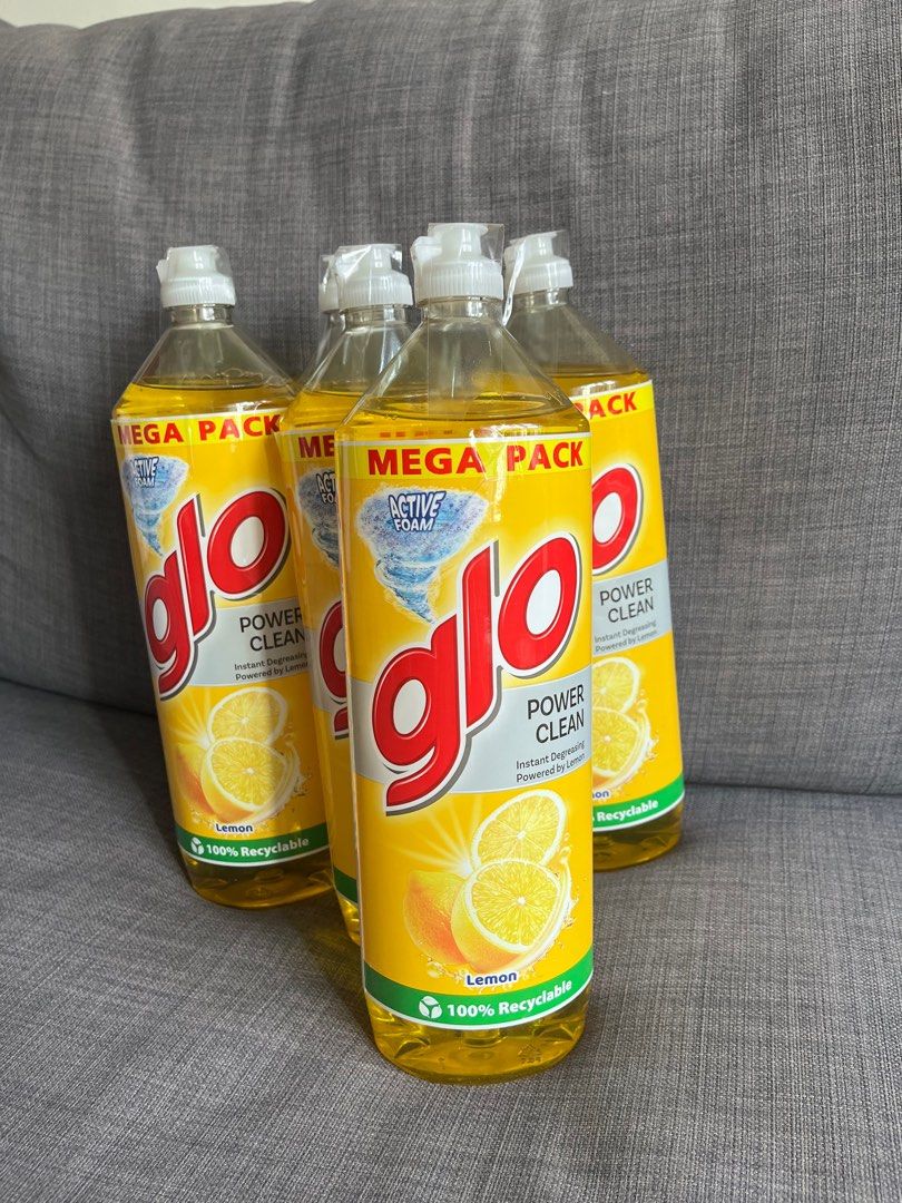 6 x 1.2L Glo Dishwashing Liquid Lemon, Furniture & Home Living, Cleaning & Homecare Supplies ...