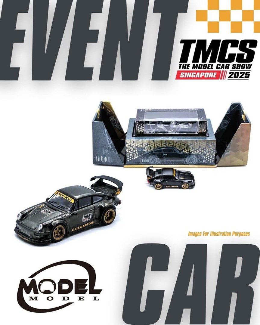 新加坡車仔展 會場限定 TMCS Singapore 2025 Exclusive Model Model 1:64 Die-cast Model Car RWB 930 Stella ...