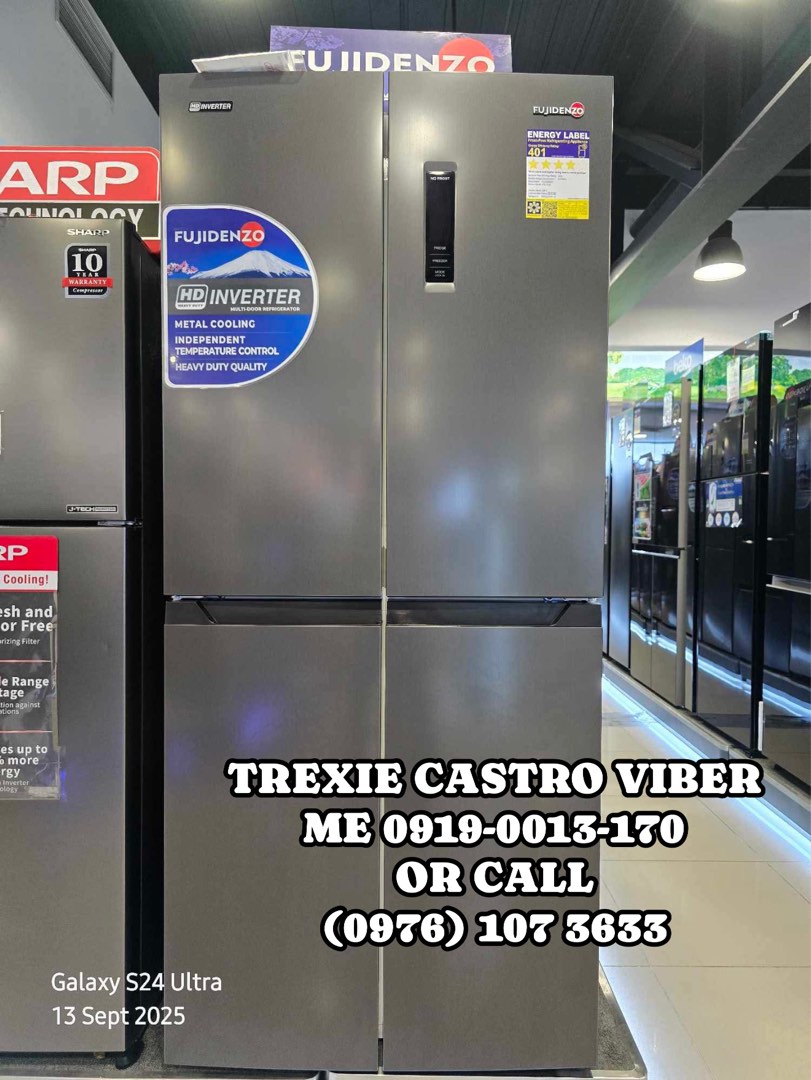 💙 FUJIDENZO SIDE BY SIDE REFRIGERATOR ISR17SS IST24SSF ISR20DS IFR15HB ...