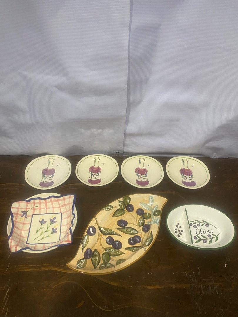 Custom Clay Designer Plates TAKE ALL, Furniture & Home Living ...