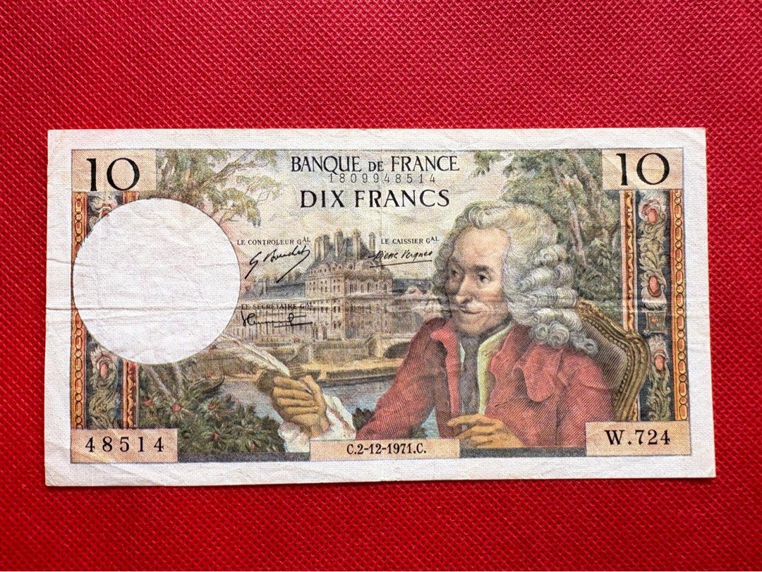 France 10 Francs 1971 VF Banknote, Hobbies & Toys, Collectibles ...