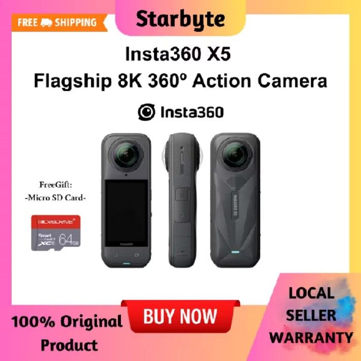 Insta360 X5 Flagship 8K 360° Action Camera, Photography, Cameras on ...