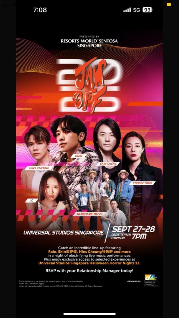 JAM OFF 2025 Concert Sentosa Universal Studio, Tickets & Vouchers ...