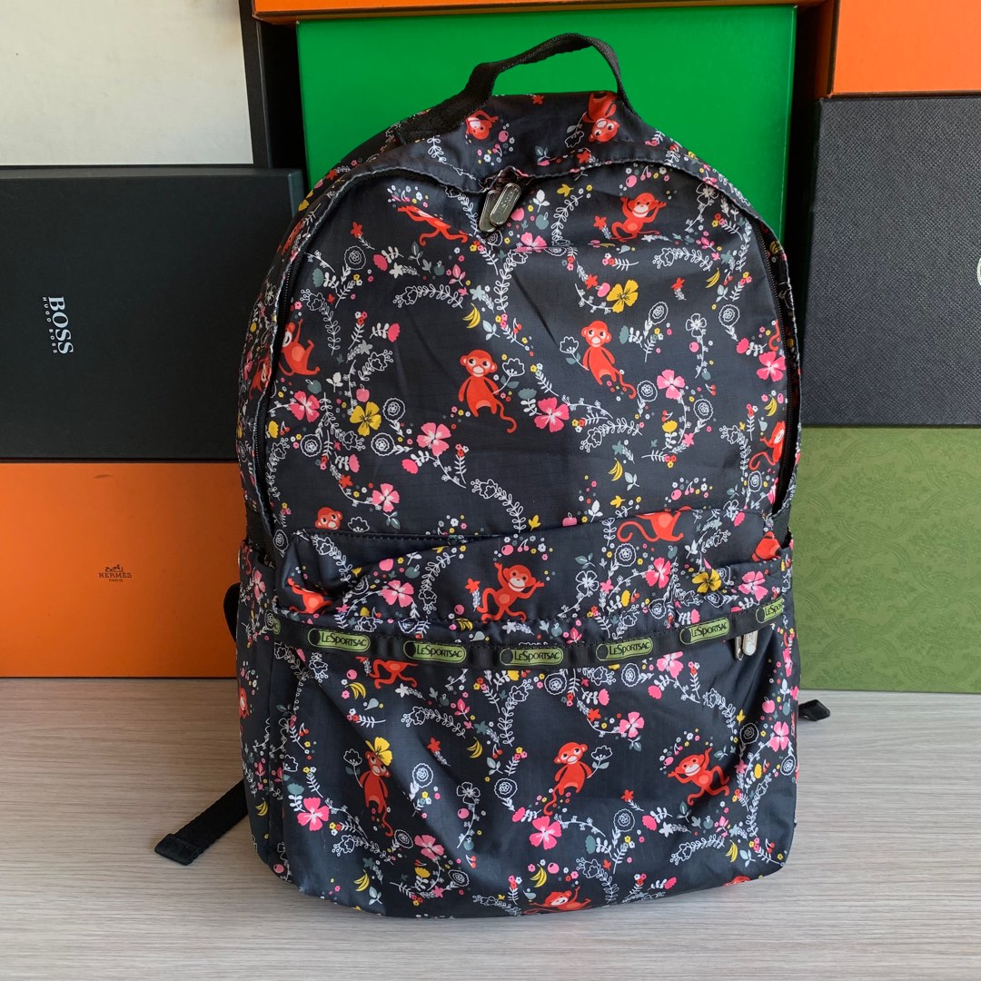 LeSportsac original backpack zoo, Fesyen Wanita, Tas & Dompet di Carousell