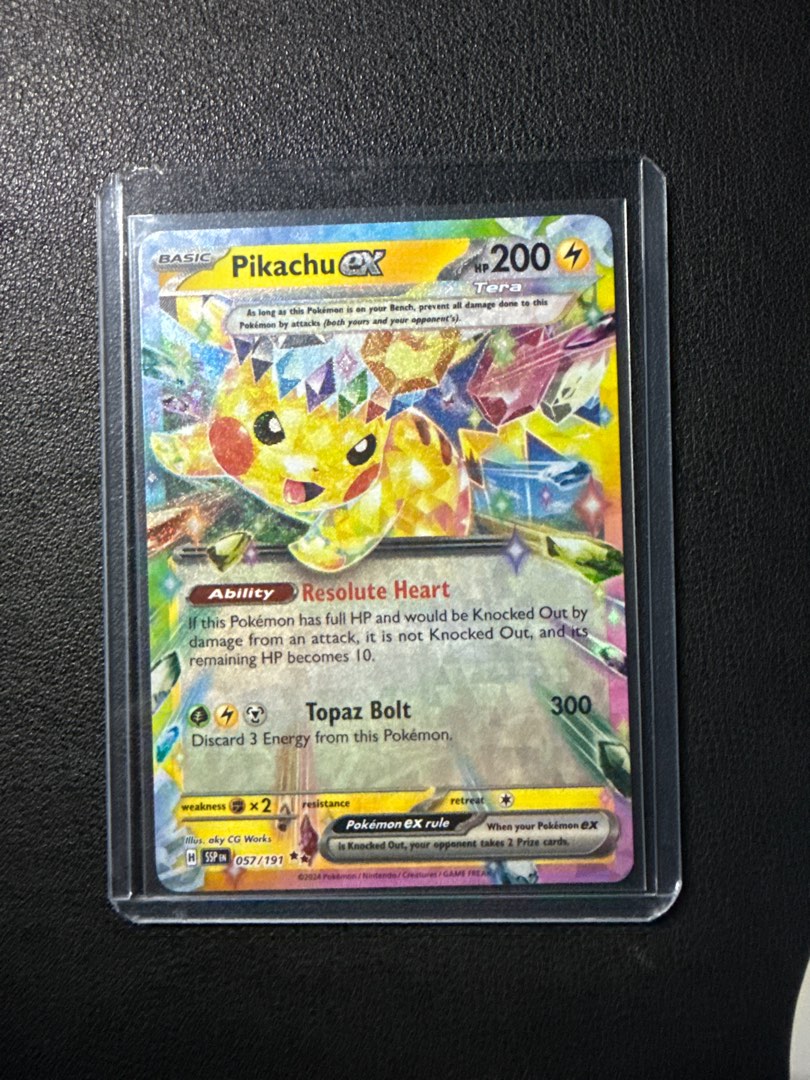 Pikachu EX #57 - Surging Sparks, Hobbies & Toys, Toys & Games on Carousell