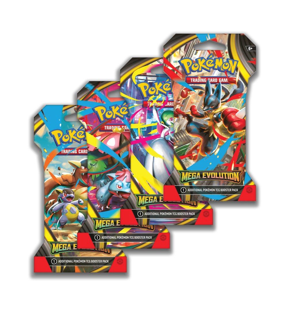 Pokemon TCG Mega Evolution Sleeve Booster Packs, Hobbies & Toys, Toys ...