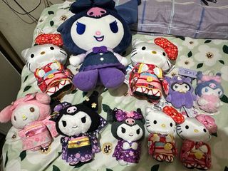 Sanrio 細公仔掛飾 吊飾 晴天娃娃 睡眠Hello kitty Kuromi 扮玉桂狗扮melody 水泡Cinnamoroll 玉桂狗 ...
