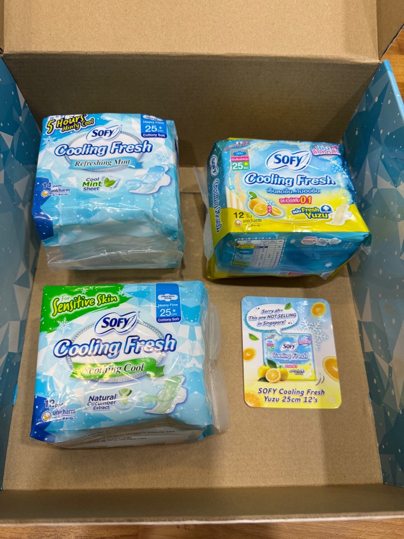 SOFY Cooling Fresh Sanitary Pads, Beauty & Personal Care, Sanitary ...