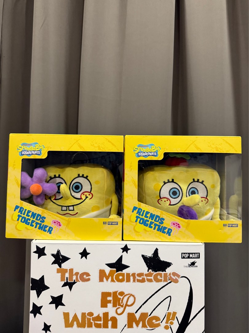 SpongeBob SquarePants Popmart 100% authentic soft toy keychain plush ...