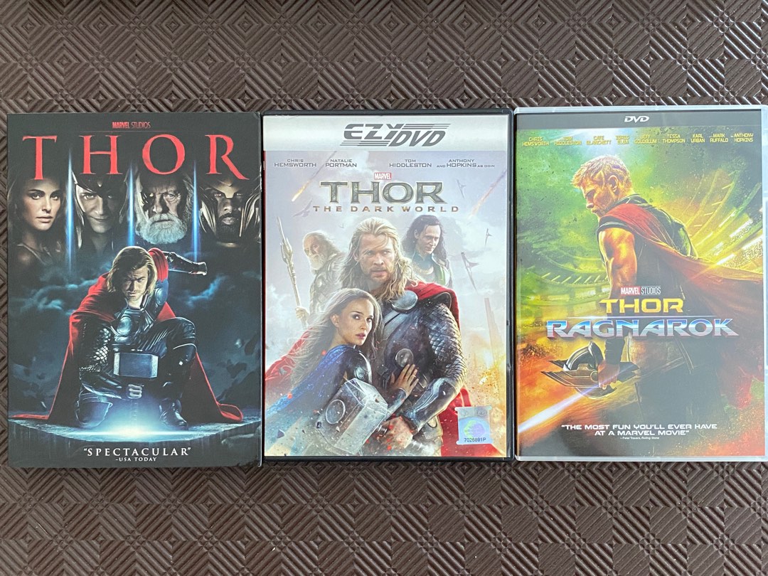 Thor Movie Trilogy DVD Set, Hobbies & Toys, Music & Media, CDs & DVDs ...