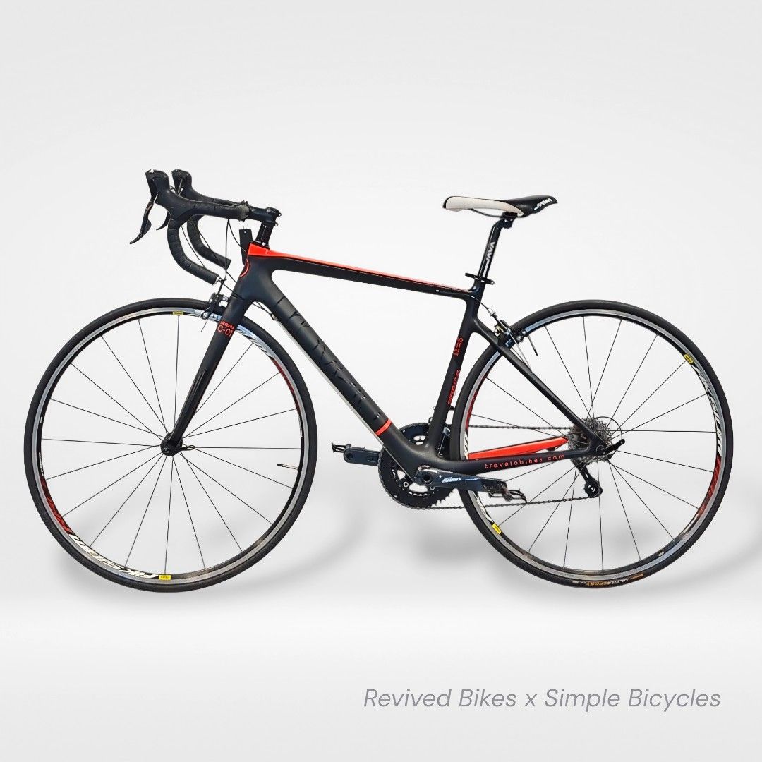 Travelo Carbon Road Bike, Sports Equipment, Bicycles & Parts, Bicycles on Carousell