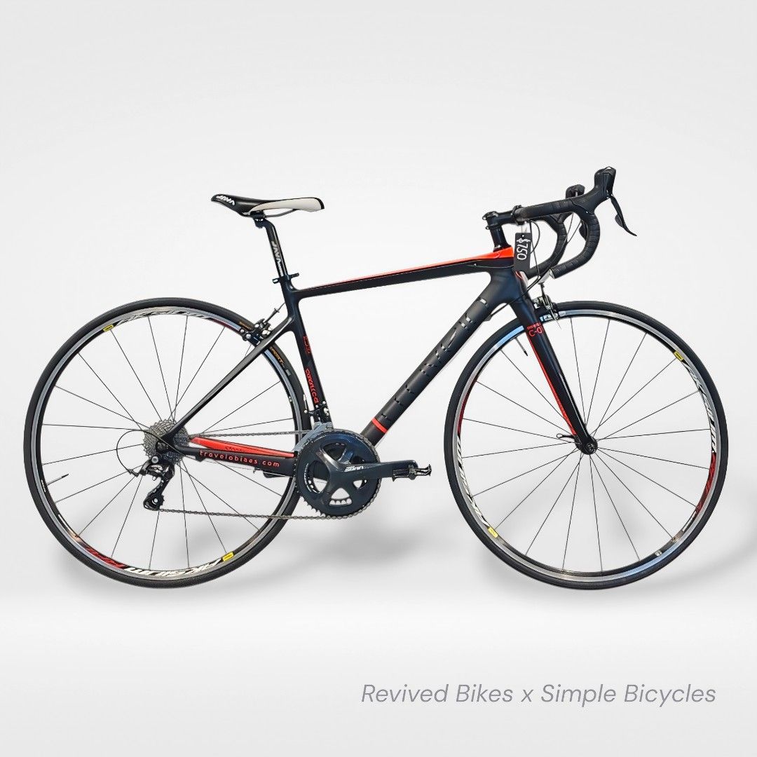 Travelo Carbon Road Bike, Sports Equipment, Bicycles & Parts, Bicycles on Carousell