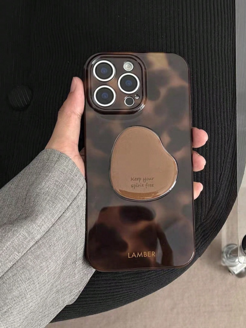 Vintage Amber Color Niche High-End Feeling Phone Case With Stand ...