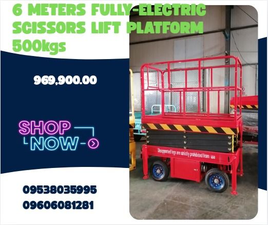 6 METERS FULLY-ELECTRIC SCISSORS LIFT PLATFORM 500kgs, Everything Else ...