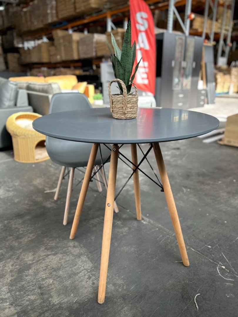 Clearance Sample Dining Table – Round, Grey, Modern Style, Home ...