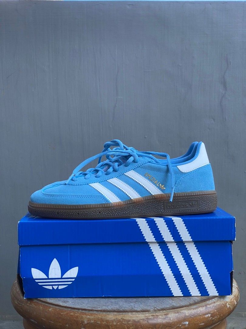 Adidas Originals Handball Spezial Ice Blue, Fesyen Wanita, Sepatu di ...