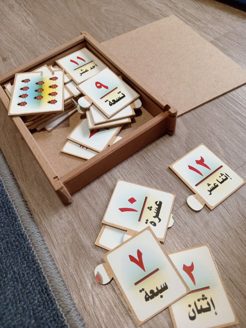 Arabic Number Matching Puzzle, Hobbies & Toys, Toys & Games on Carousell