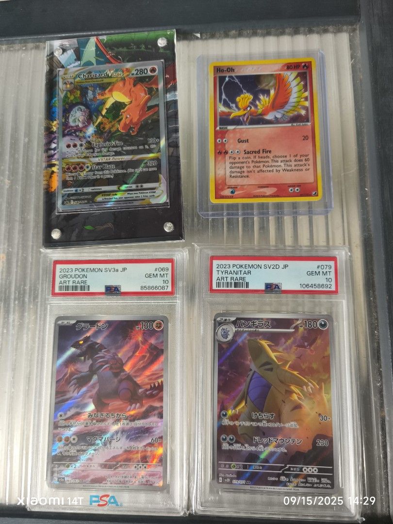 Charizard vstar, Godzilla PSA 10 set, hooh holo NM condition, pokemon ...
